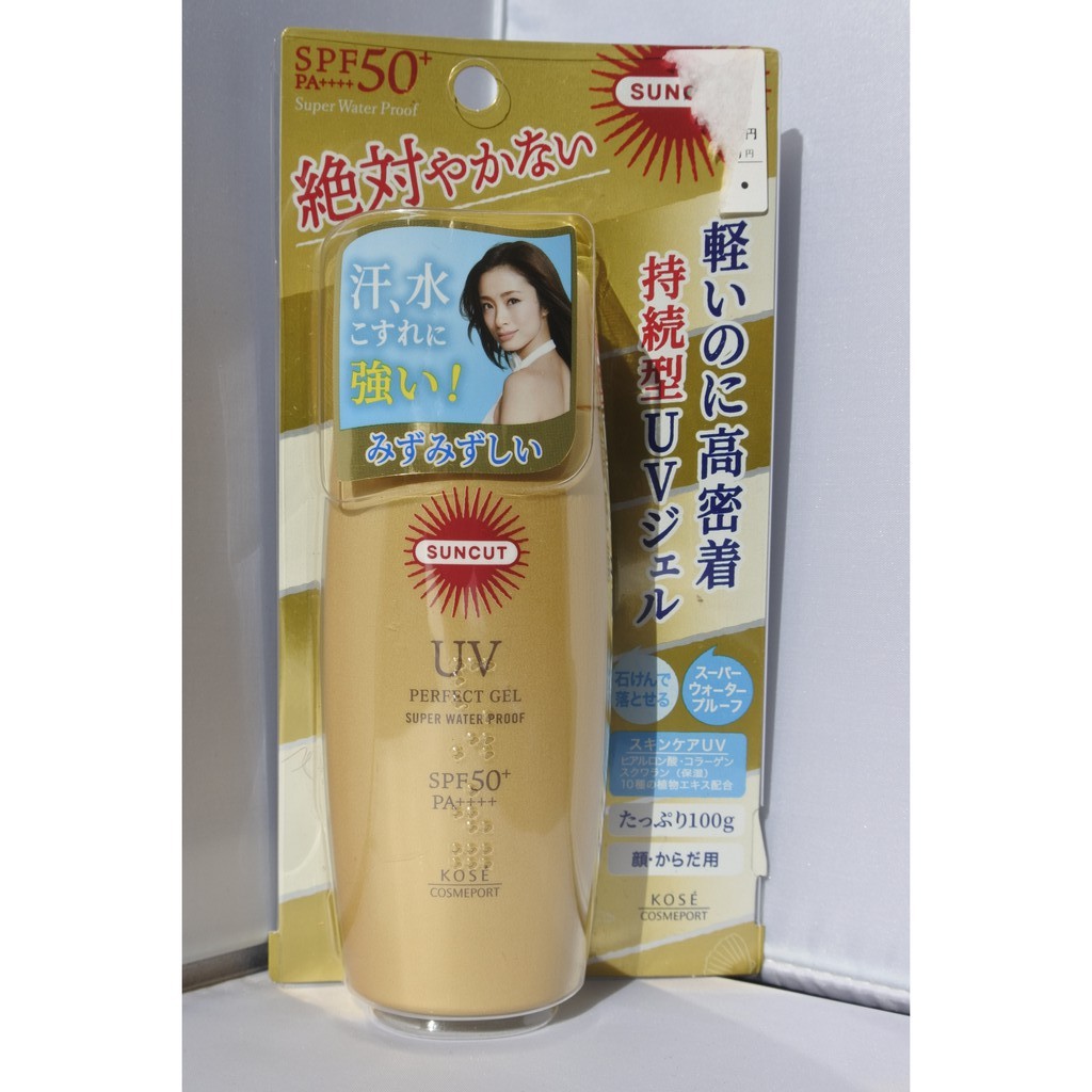 Kose Suncut Uv Super Protect Gel Waterproof Spf50+pa++++ 100g | Shopee Brasil