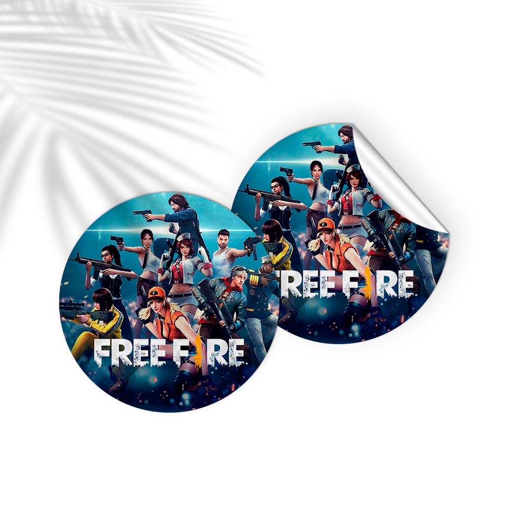 100 Adesivos 4x4cm redondos FREE FIRE para festas FST0062 | Shopee Brasil