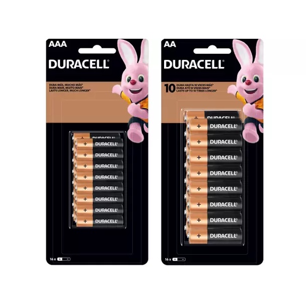Pilhas AA OU AAA Duracell Com 16 Unidades | Shopee Brasil