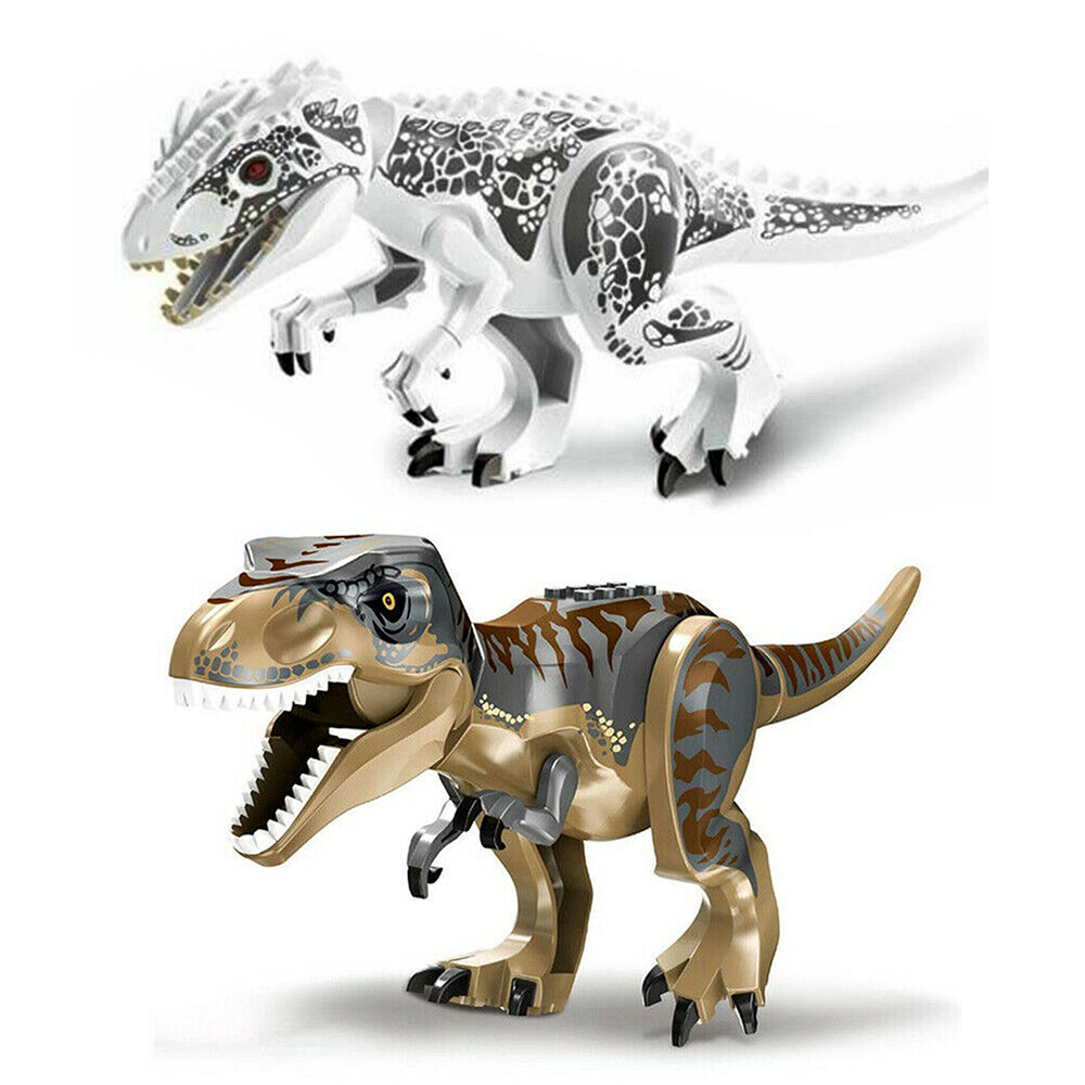 2Pcs Large Dinosaur Figure Big Size Indominus T Rex Blocks Fit Le-go ...