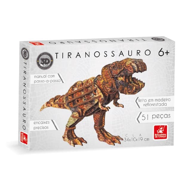 Quebra Cabeça Planet Adventure 3D - Tiranossauro Rex | Shopee Brasil