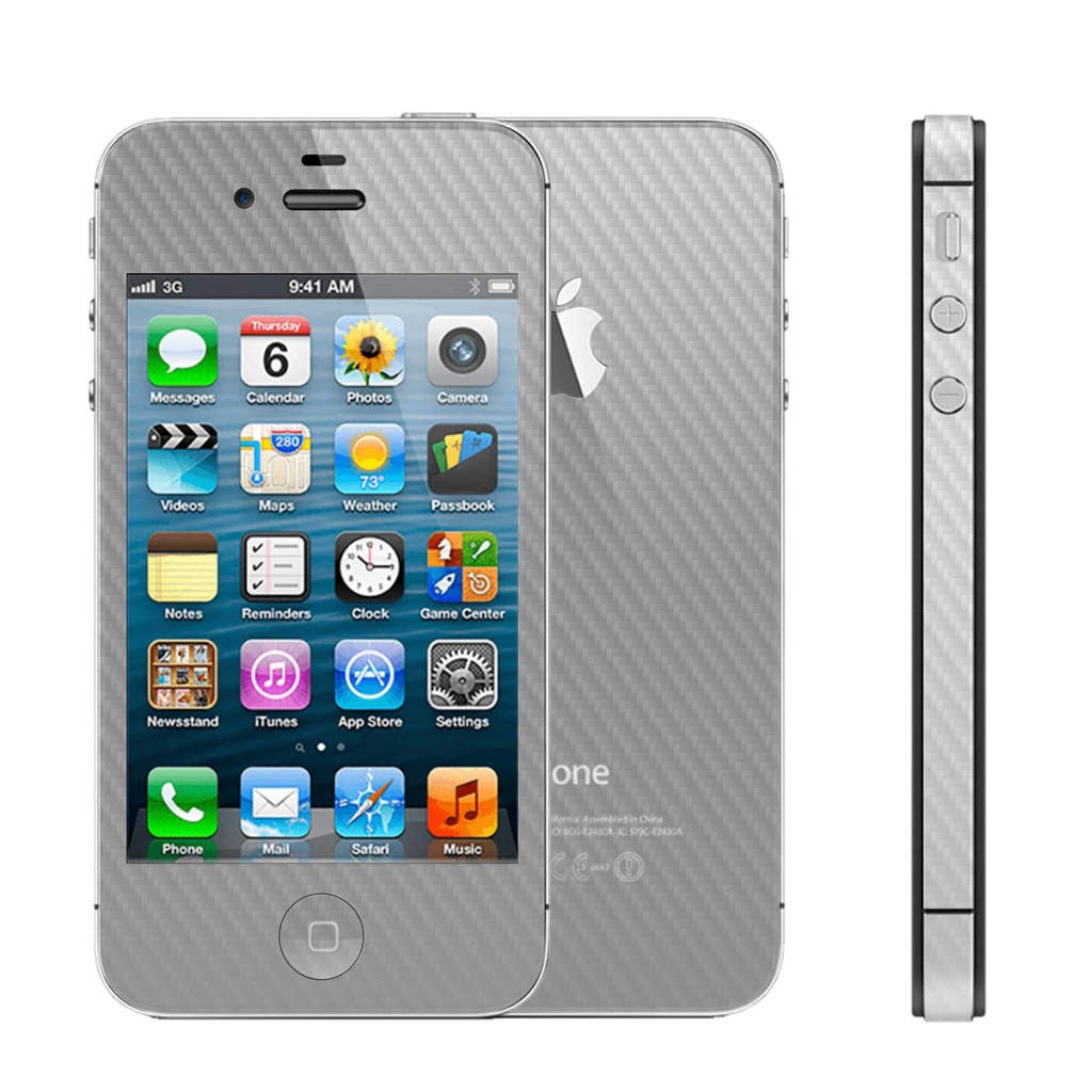 iPhone 4S Apple Adesivo Skin Película Fibra Transparente | Shopee Brasil