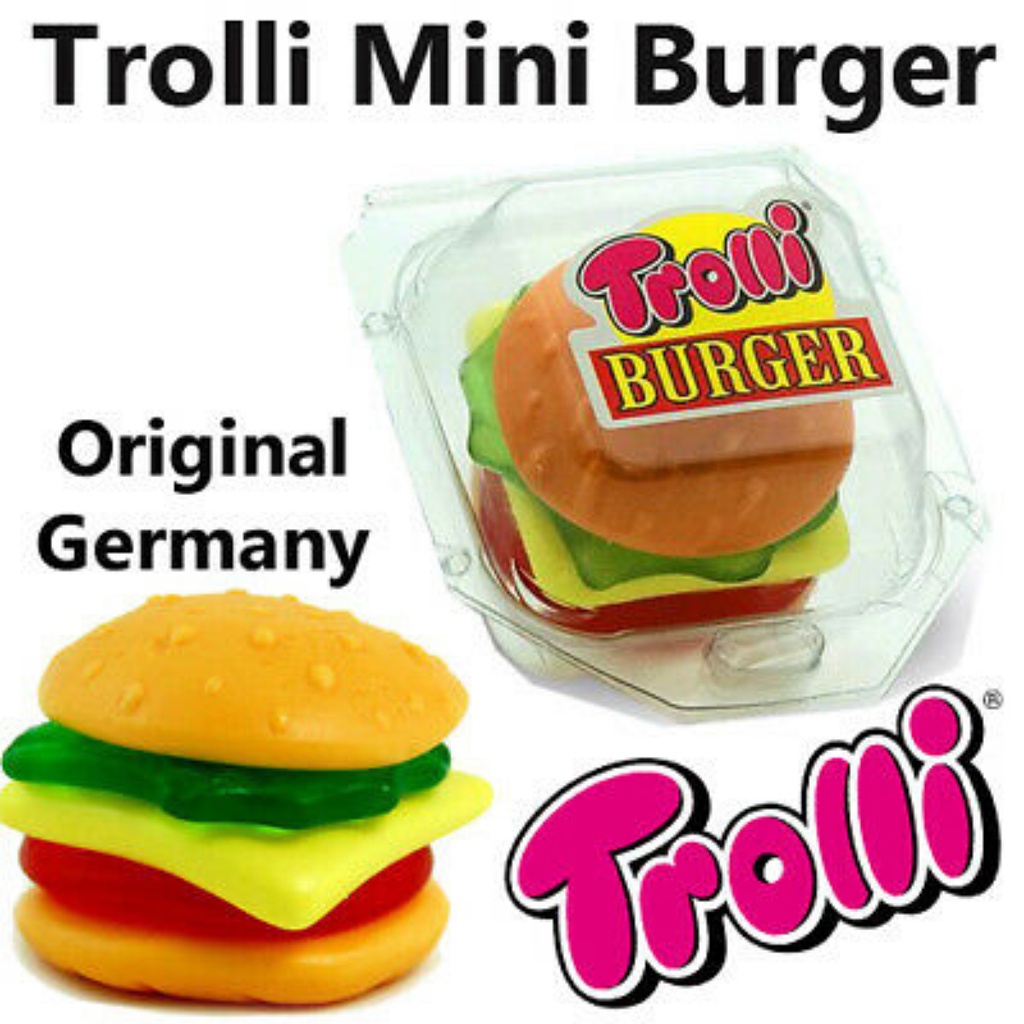 1 Mini Burguer Trolli Goma Importada Formato De Hambúrguer | Shopee Brasil