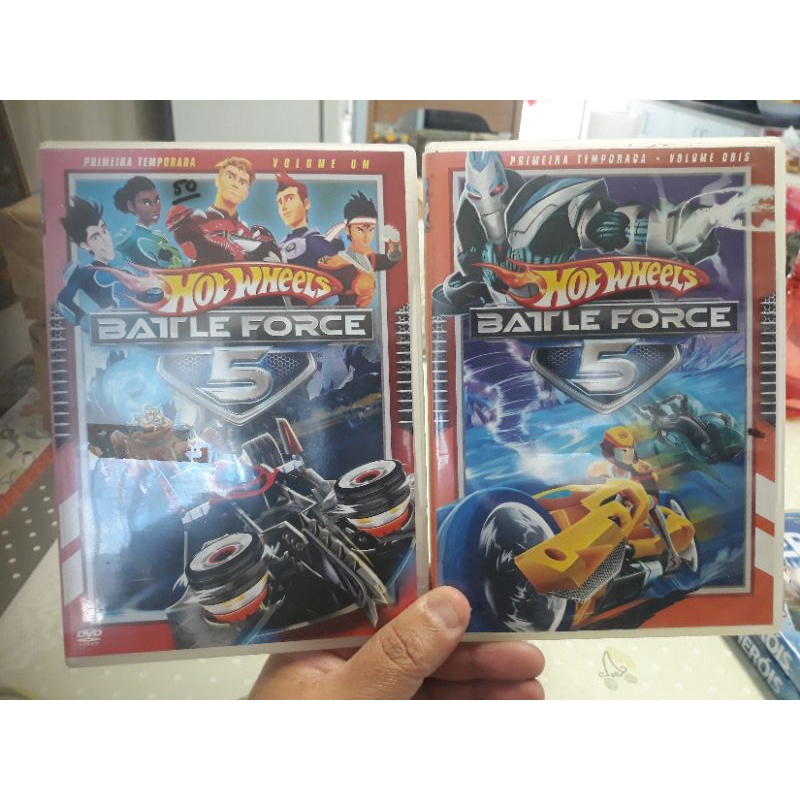 DVD 2 FILMES: HOT WHEELS BATTLE FORCE 5 1a temporada volume 1 + volume 2 | Shopee Brasil