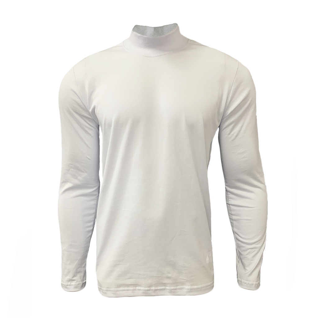 Camiseta Branca Gola Alta M/L White Stecchi | Shopee Brasil Camiseta Branca Gola Alta M/L White Stecchi | Shopee Brasil