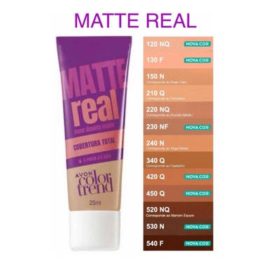 Base Liquida Matte Real Color Trend 25ml 240 N=Bege Médio | Shopee Brasil