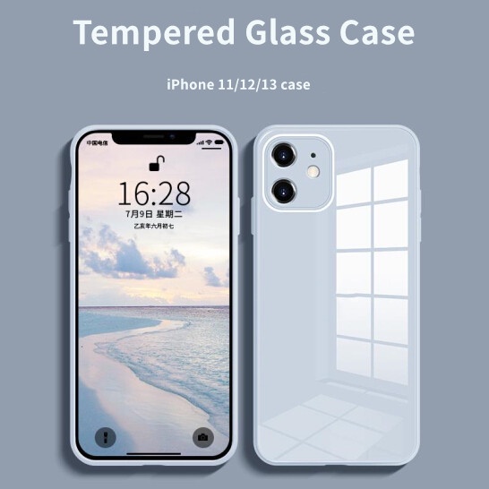Caixa De Vidro Líquido Temperado IPhone 12 Pro Max 11 XR XS 7 8 Plus 9H ...