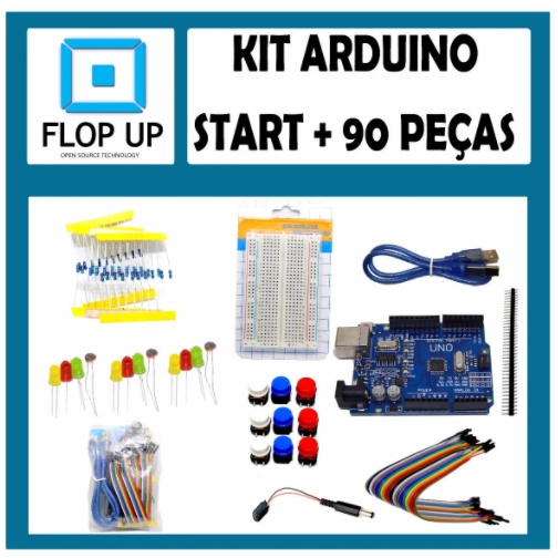 Kit Arduino 90 peças -Iniciante | Shopee Brasil