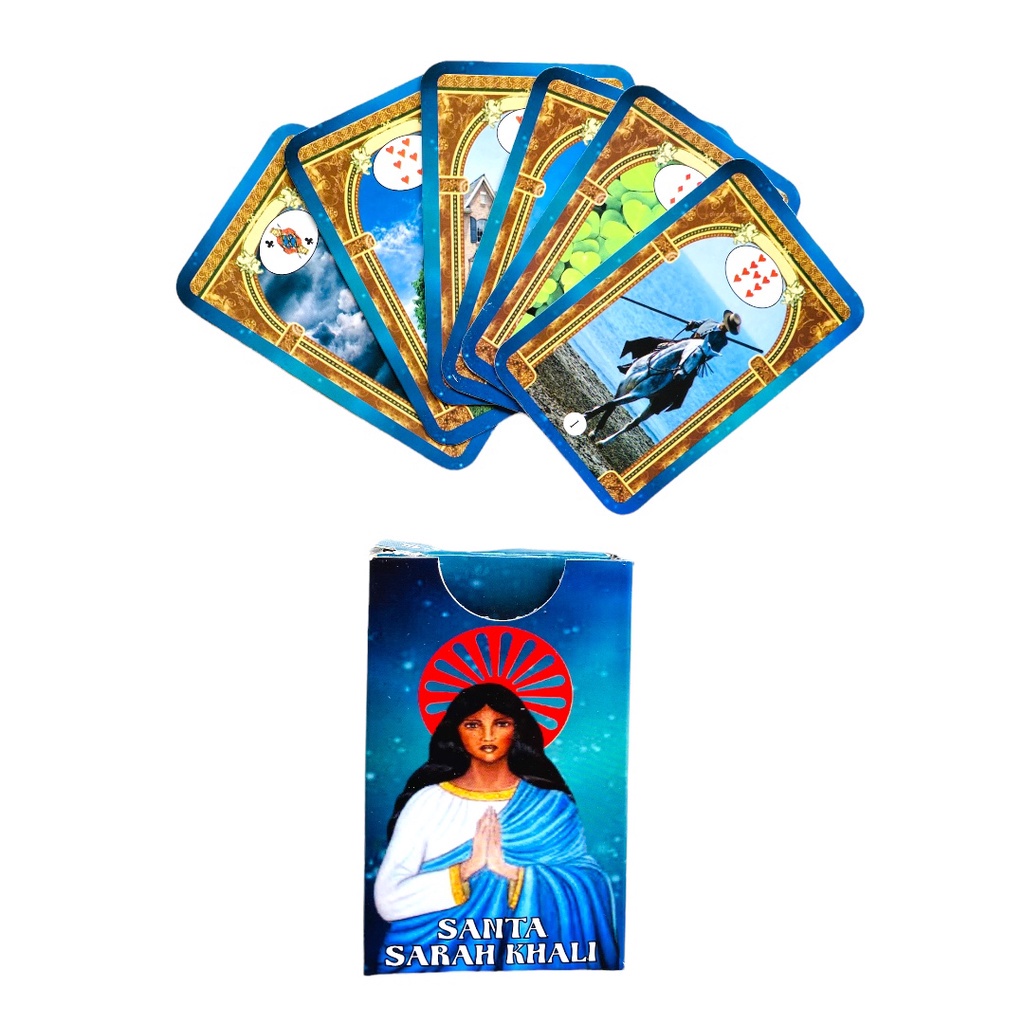 Baralho Cigano Santa Sara Kali 36 Cartas Plastificadas Manual Colorido Shopee Brasil