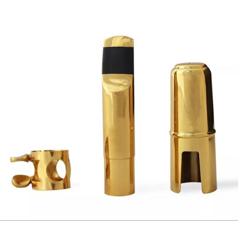 Boquilha para sax alto metal dourada escolha 5 6 ou 7c | Shopee Brasil