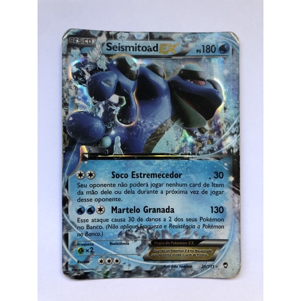 Carta de pokemon Seismitoad EX | Shopee Brasil