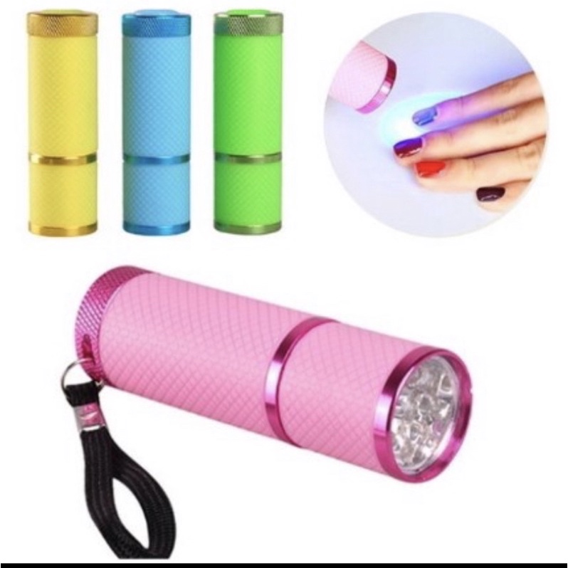 Mini Lanterna Portátil Led Ultra Violeta Nota Falsa e Seca Unha Gel Uv 9w | Shopee Brasil