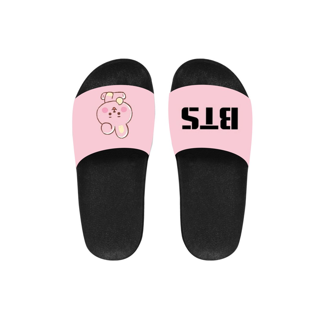 Chinelo Slide Sandália BTS Bangtan Boys Feminino Estampado Confortável ...