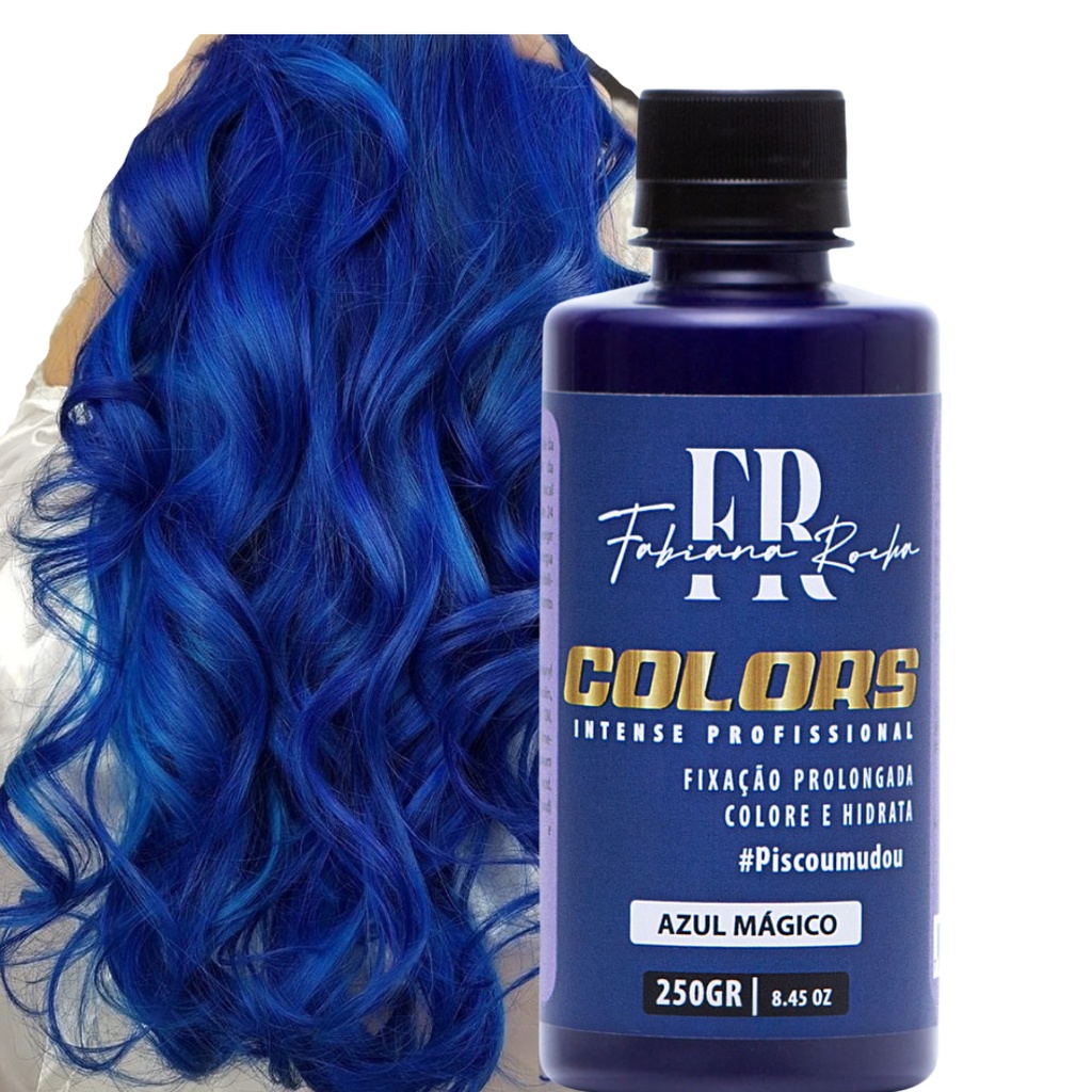 Pigmento azul mágico 250g fabiana rocha tonalizante sem amonia a base ...