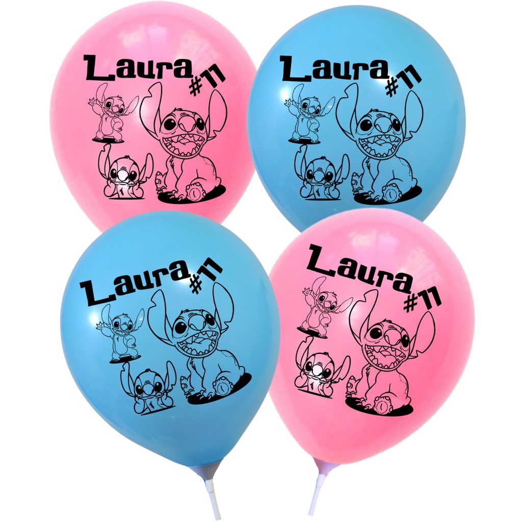 Bexigas - Balões Lilo & Stitch personalizadas com NOME e IDADE | Shopee ...