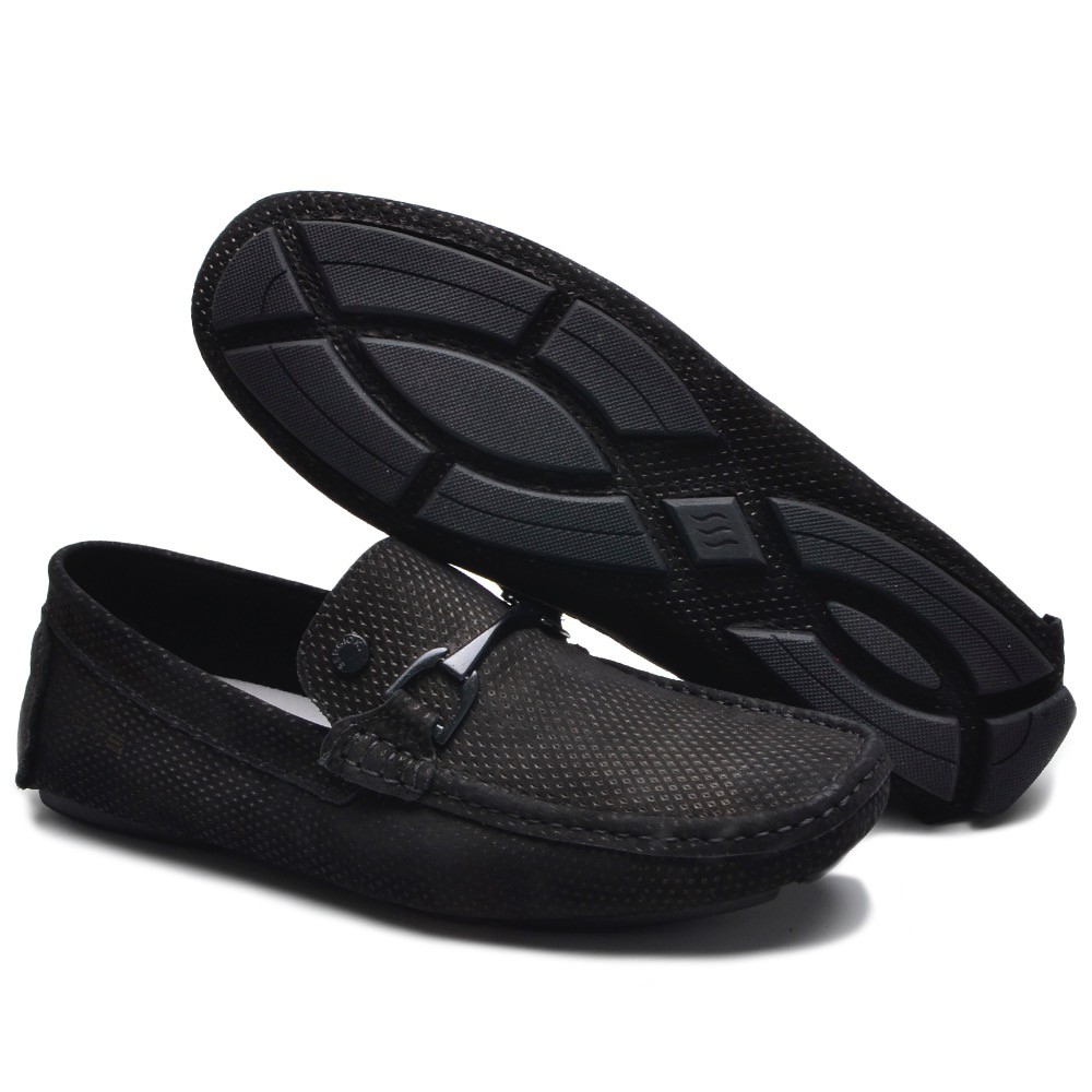 Mocassim Drive SKD em couro Nobuk GTS - Masculino | Shopee Brasil