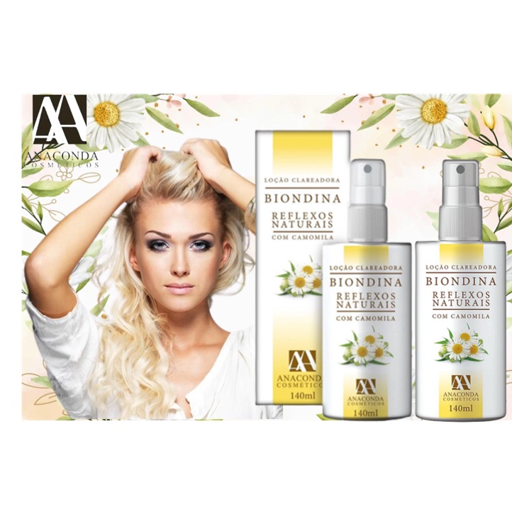 Kit 02 unidades - Anaconda Clareador Biondina Reflexos Naturais 140ml ...
