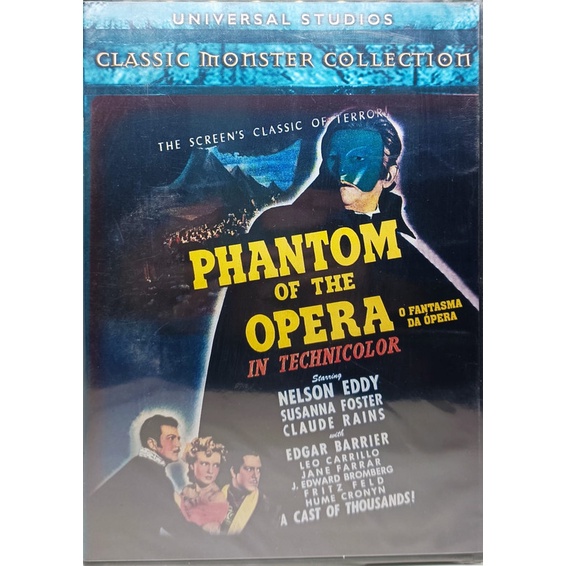 DVD Phantom Of The Opera O FANTASMA DA OPERA Classic Monster | Shopee Brasil