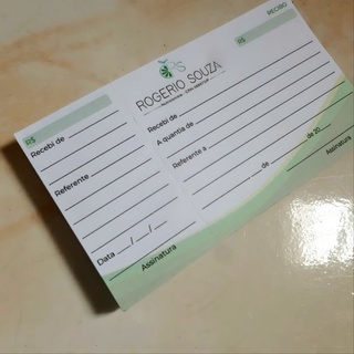 Talão de recibo personalizado | Shopee Brasil