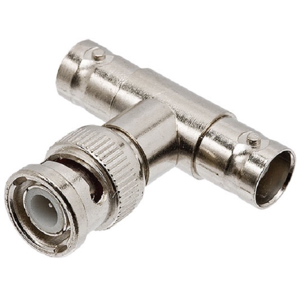 Conector Adaptador Bnc Macho x 2 Bnc Fêmea Em T | Shopee Brasil