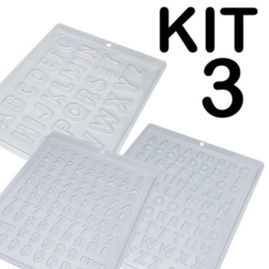 3 Formas Acetato Chocolate Alfabeto Mini Letras E Números | Shopee Brasil