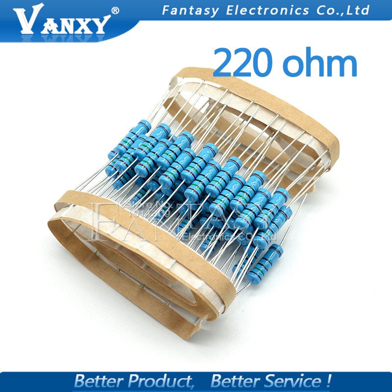 20pçs 220 Ohm 2W 220R Metal Film Resistor | Shopee Brasil