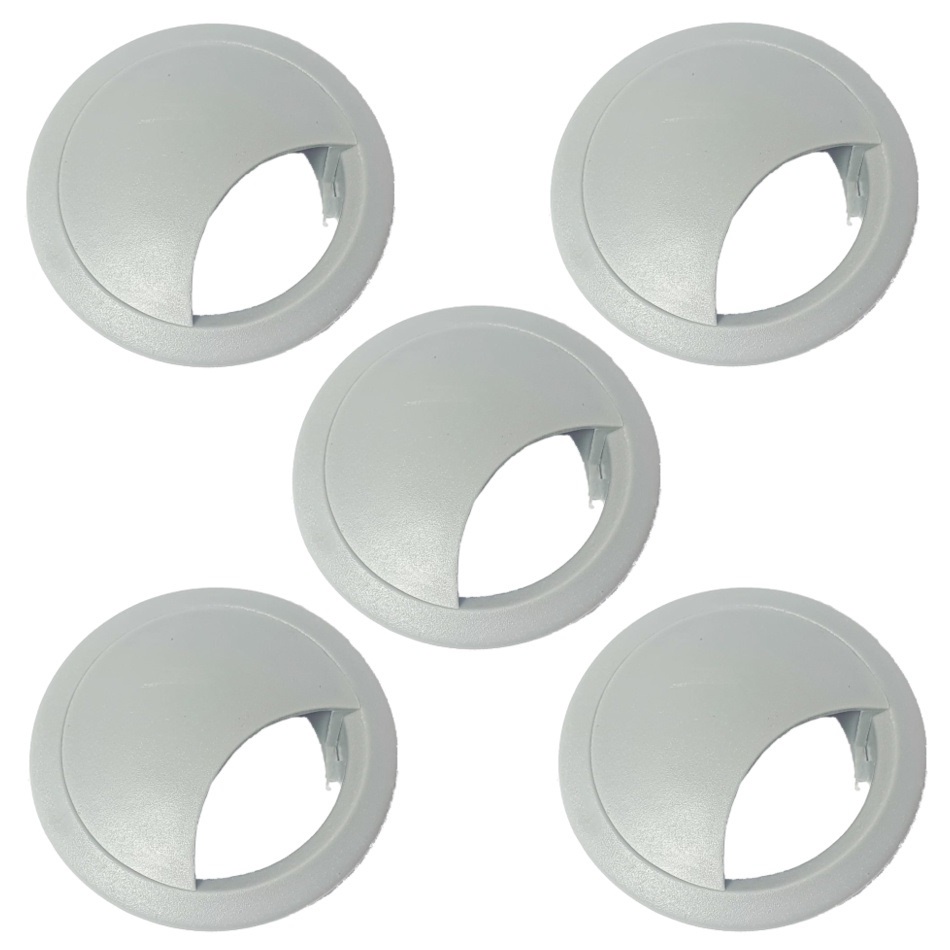 Passa Fio Cabo Acabamento para Mesa 60mm Escritorio Computador Cinza - 5 Unidades | Shopee Brasil