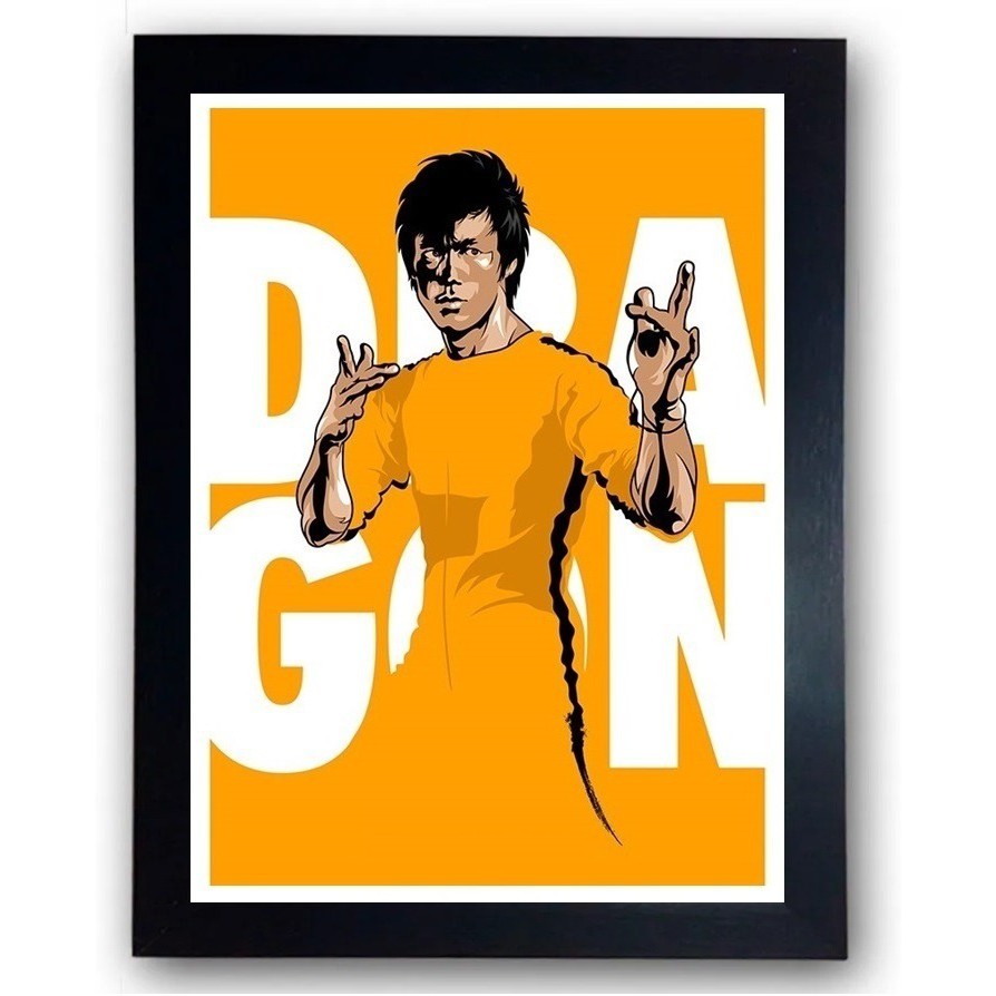 Quadro Bruce Lee Artes Marciais Kung Fu Moldurado Cod.1 | Shopee Brasil