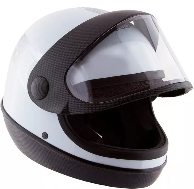 Capacete Branco Moto Automático Tipo Sanmarino Masculino 56/58/60 Pro ...