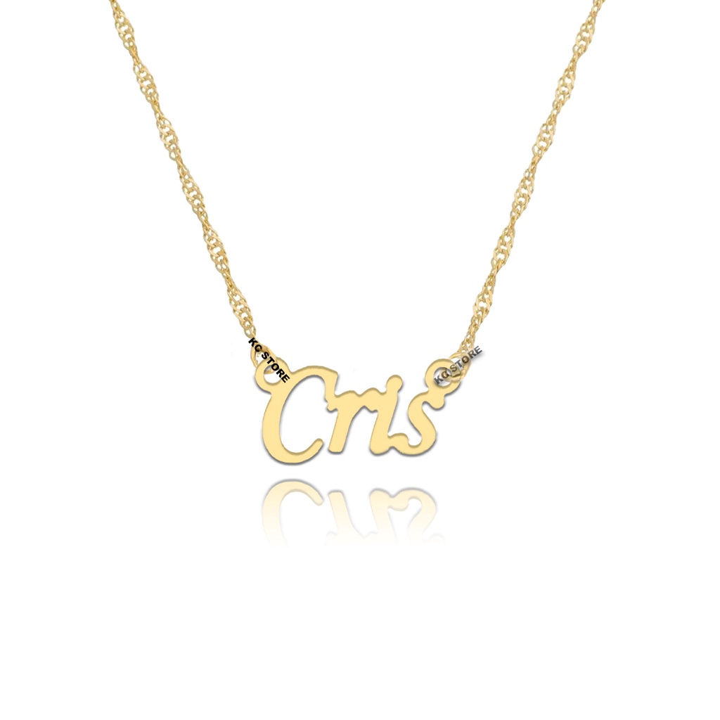 Colar CRIS corrente de Nome Personalizado nome CRIS feminino adulto ...