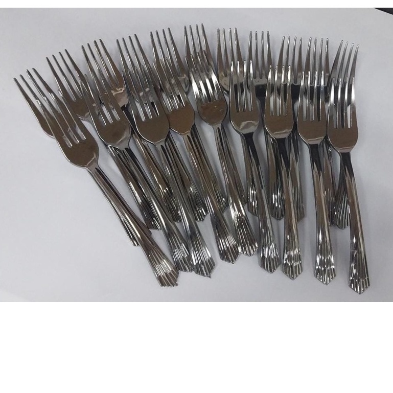 Garfo Grande Plastico 18 Cm Luxo - Festa | Shopee Brasil