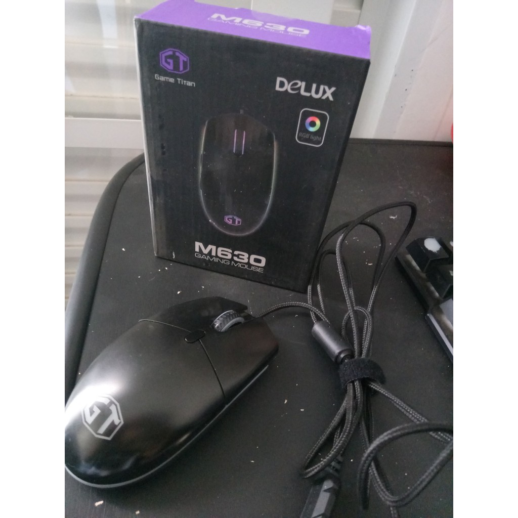 Mouse Gamer Delux M630 Sensor PWM 3325 5000 DPI com RGB | Shopee Brasil
