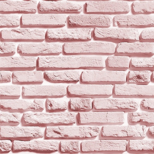 Papel De Parede Adesivo 3d Tijolo Tijolinho Rose Rolo 3m | Shopee Brasil