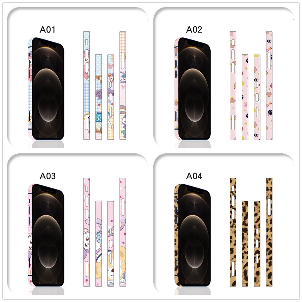 iPhone 13 Pro Max Cartoon Filme Protetor De Moldura Lateral Adesivo De ...