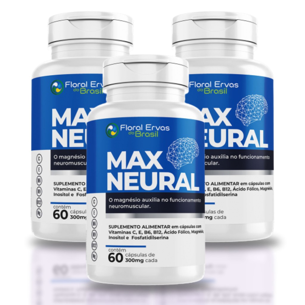 COMBO 3X Suplemento Max Neural 60 Cáps Fosfatidilserina Inositol ...