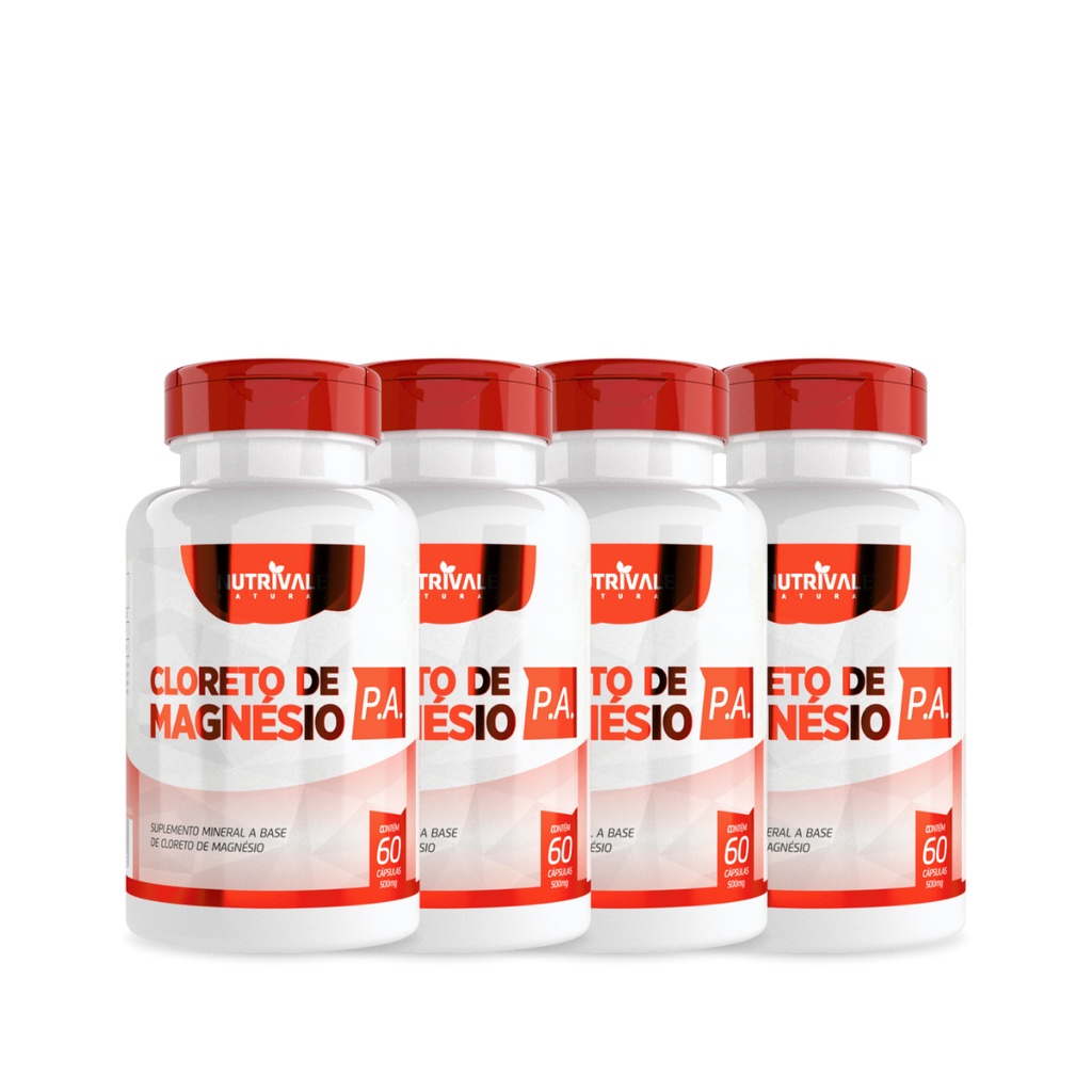 Cloreto De Magnesio Pa 60 Capsulas 500 Mg 4 Unidades - Linduras | Shopee Brasil