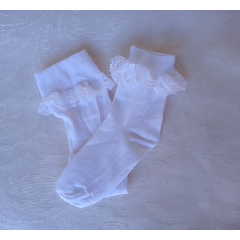 Meia Infantil Frufru meia com bico meia boneca daminha menina | Shopee ...