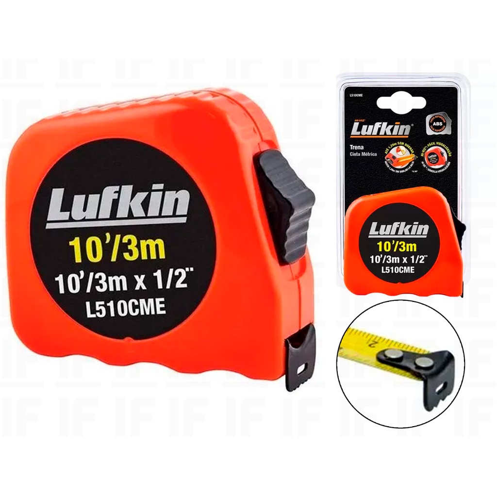 Trena Em Aço 3m Meia Polegada Lufkin | Shopee Brasil