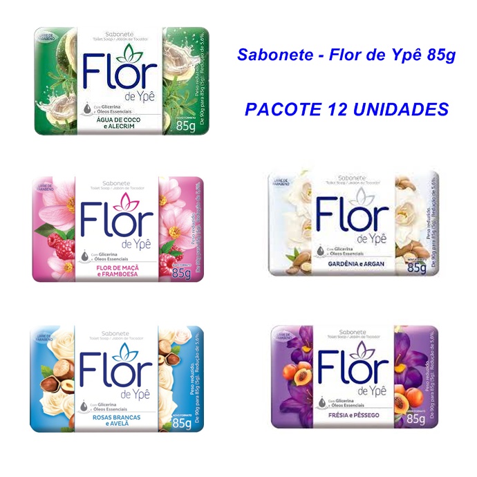 Kit com 12 Sabonete Flor De Ypê Glicerina 85g Lançamento | Shopee Brasil