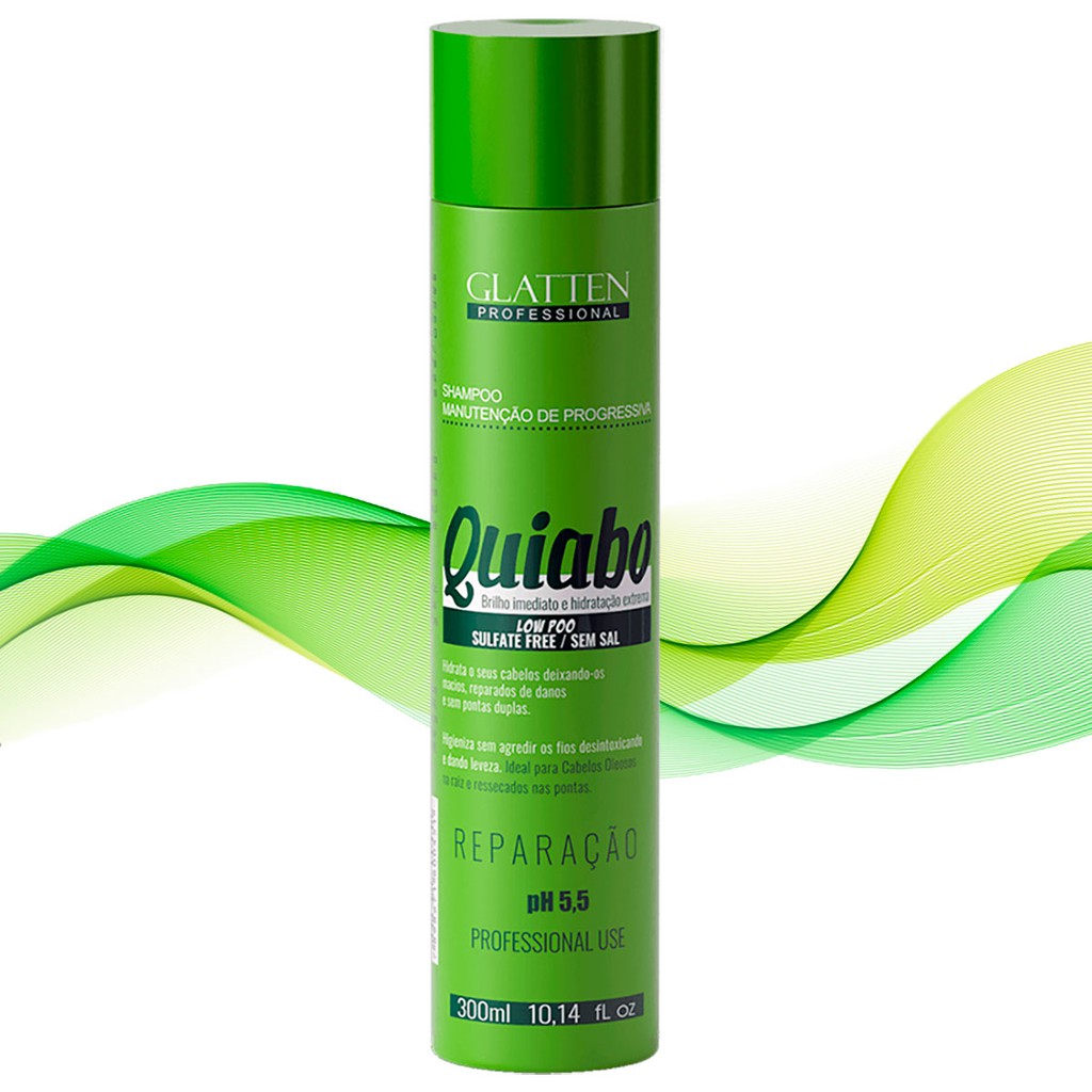 Shampoo de Quiabo 300 Ml Glatten - Envio Express | Shopee Brasil