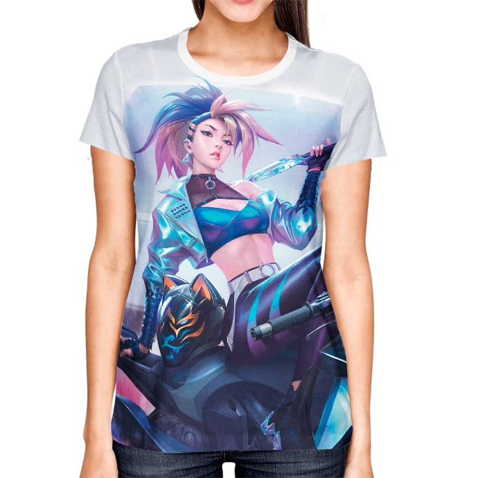 Camisa FULL Akali K/DA All Out - League of Legends | Shopee Brasil