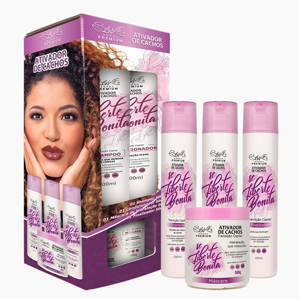 Kit Capilar Cachos Esplendorosos Premium Ativador de Cachos - Belkit ...