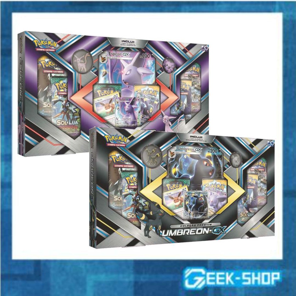 Box Umbreon Gx Espeon Gx Premium Oficial Copag Lacrada Pokemon TCG ...