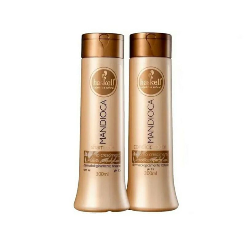 Kit Shampoo + Condicionador 300 ml Mandioca Haskell | Shopee Brasil