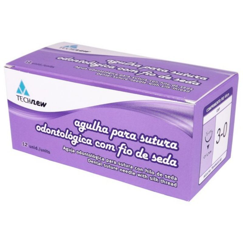 Agulha Para Sutura com Fio de Seda e com Fio de Nylon 3.0 - TechNew ... Agulha Para Sutura com Fio de Seda e com Fio de Nylon 3.0 - TechNew ...