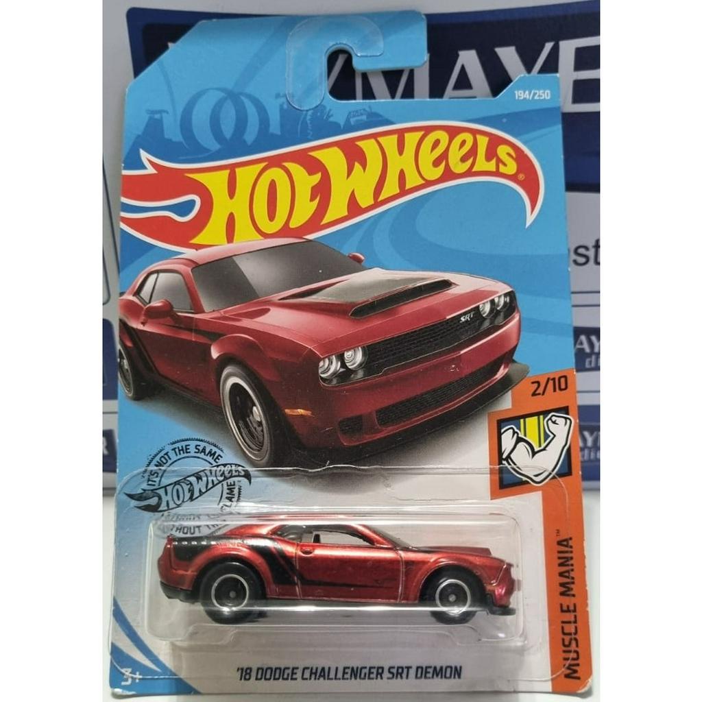 Hot Wheels 18 Dodge Challenger Srt Demon Super Treasure Hunt Shopee