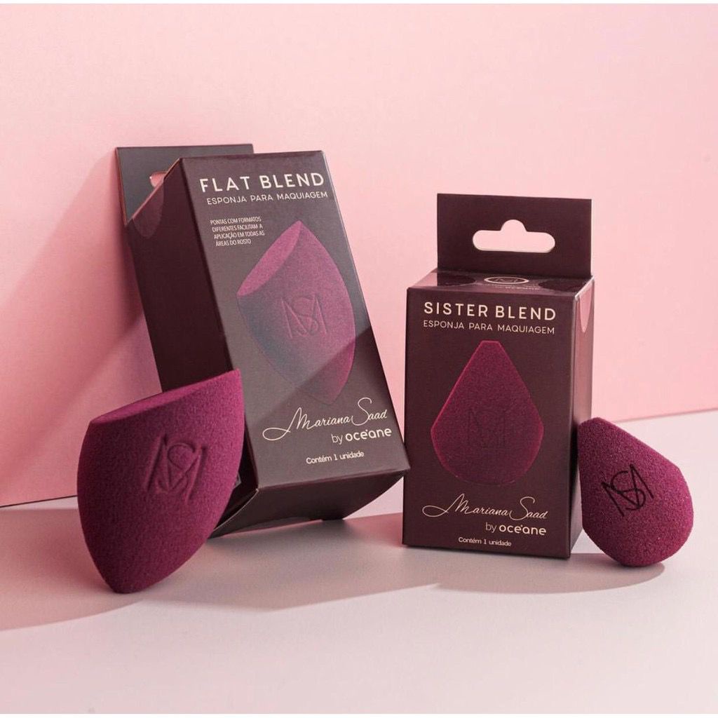 KIT ESPONJA Flat Blend e Sister Blend Mariana Saad ORIGINAL | Shopee Brasil