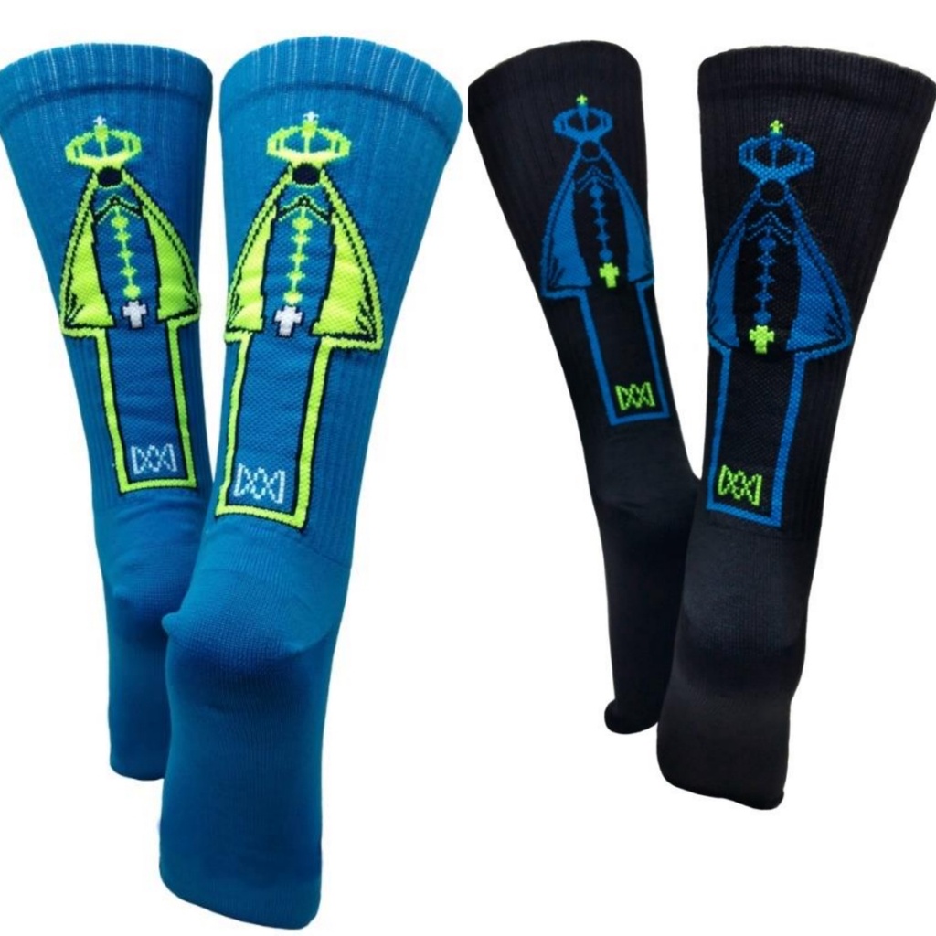 Meia Ciclismo MTB Speed Bike Cano Longo Poliamida Rota Da Fe Nossa Senhora Aparecida | Shopee Brasil