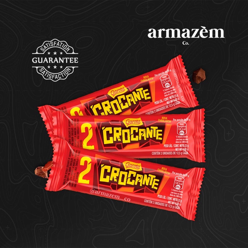 Chocolate Crocante Kit 10 unidades Garoto | Shopee Brasil