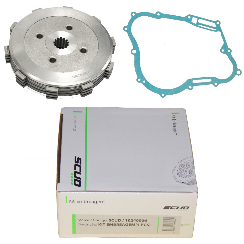 Kit Embreagem Completa Moto Crosser Factor Fazer 150 Original Scud ...